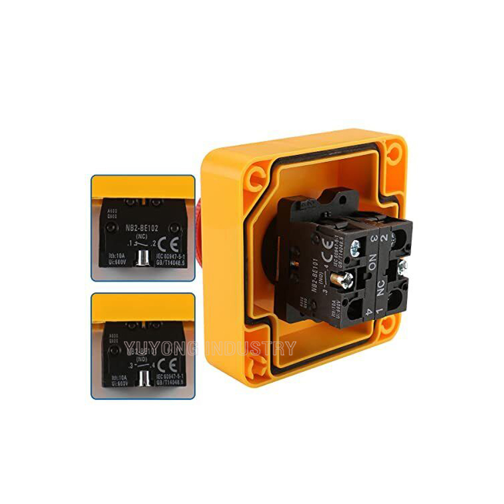 Emergency STOP Button N/C Switch with DC Power Cable Emergency STOP ...