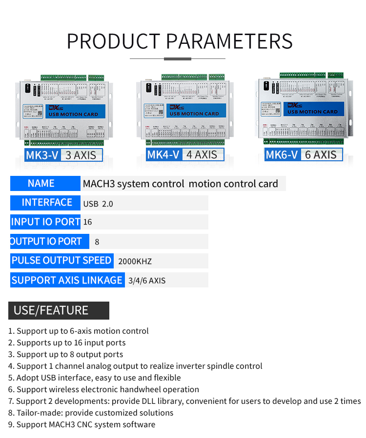 MK3-V/MK4-V/MK6-V MACH3 motion control card - YUYONG INDUSTRY